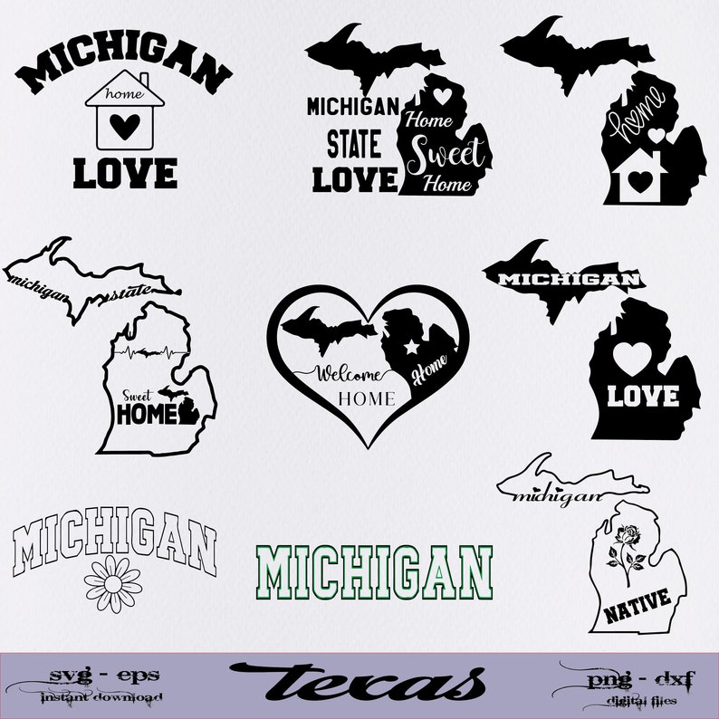 Michigan SVG / Cut File / Cricut / Clip Art / Commercial Use ...