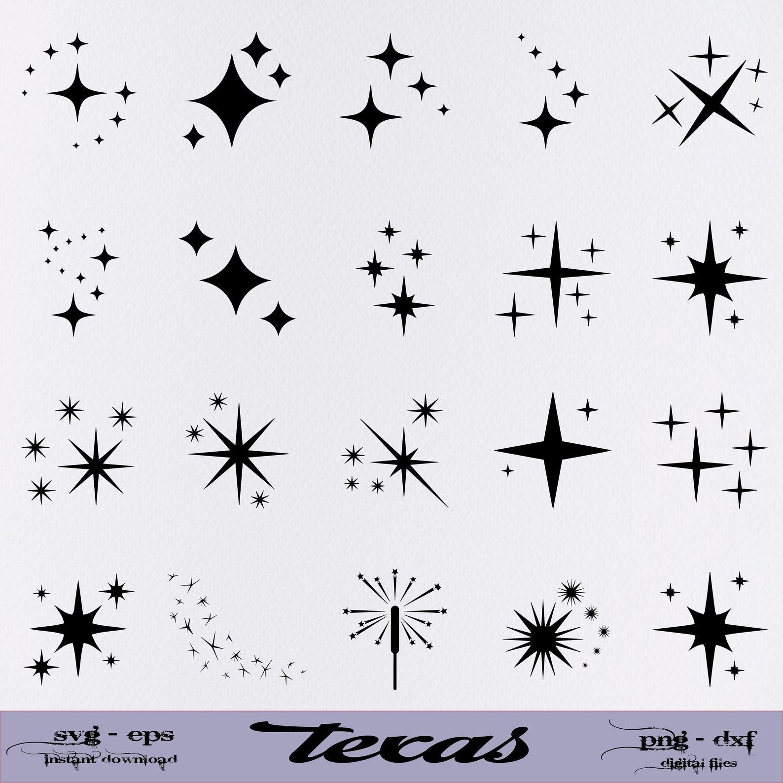 Sparkle SVG Bundle, Sparkle Stars SVG, Stars Svg, Star Clipart, Bright ...