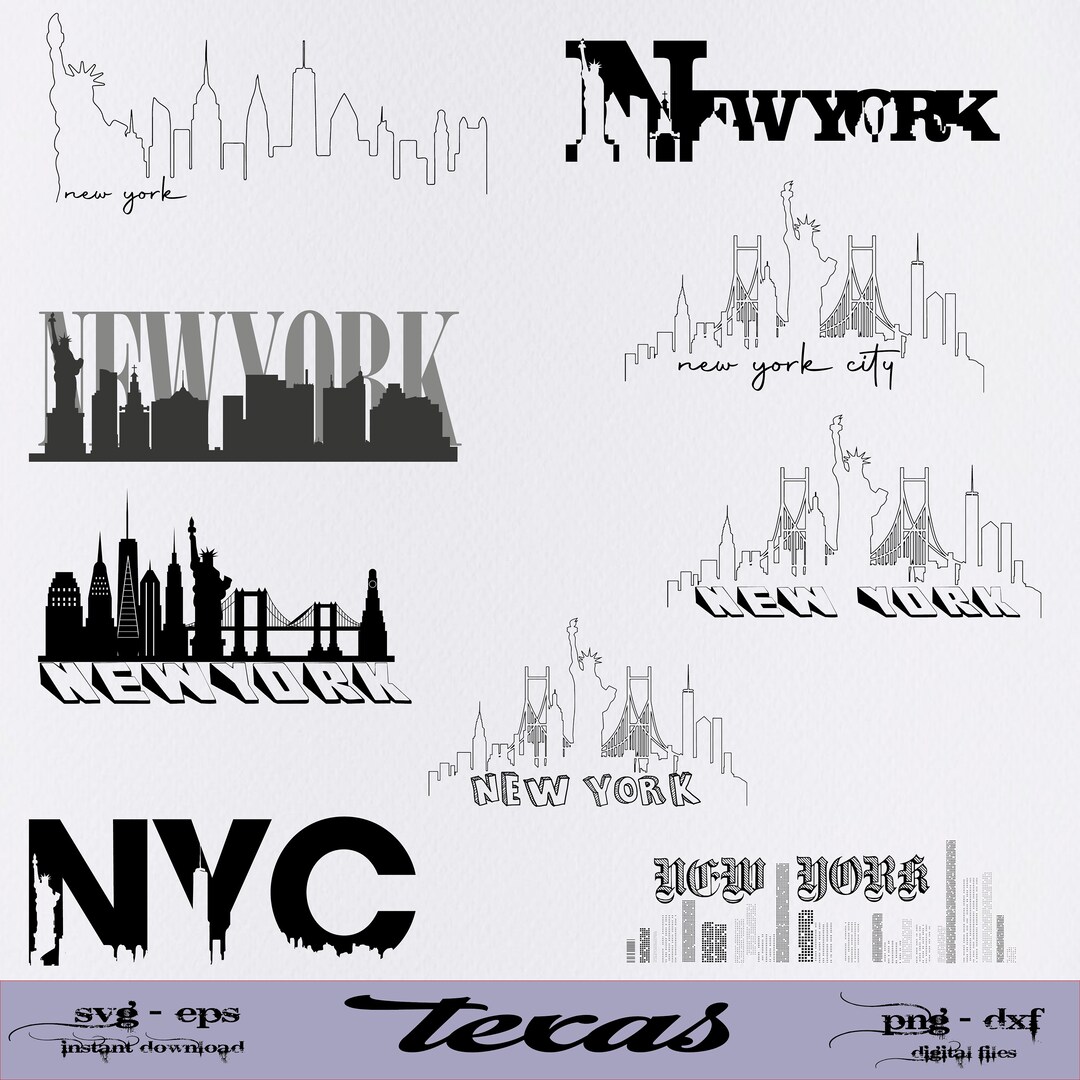 New York Svg Bundle, New York City Svg, Instant Download, NYC Svg, New ...