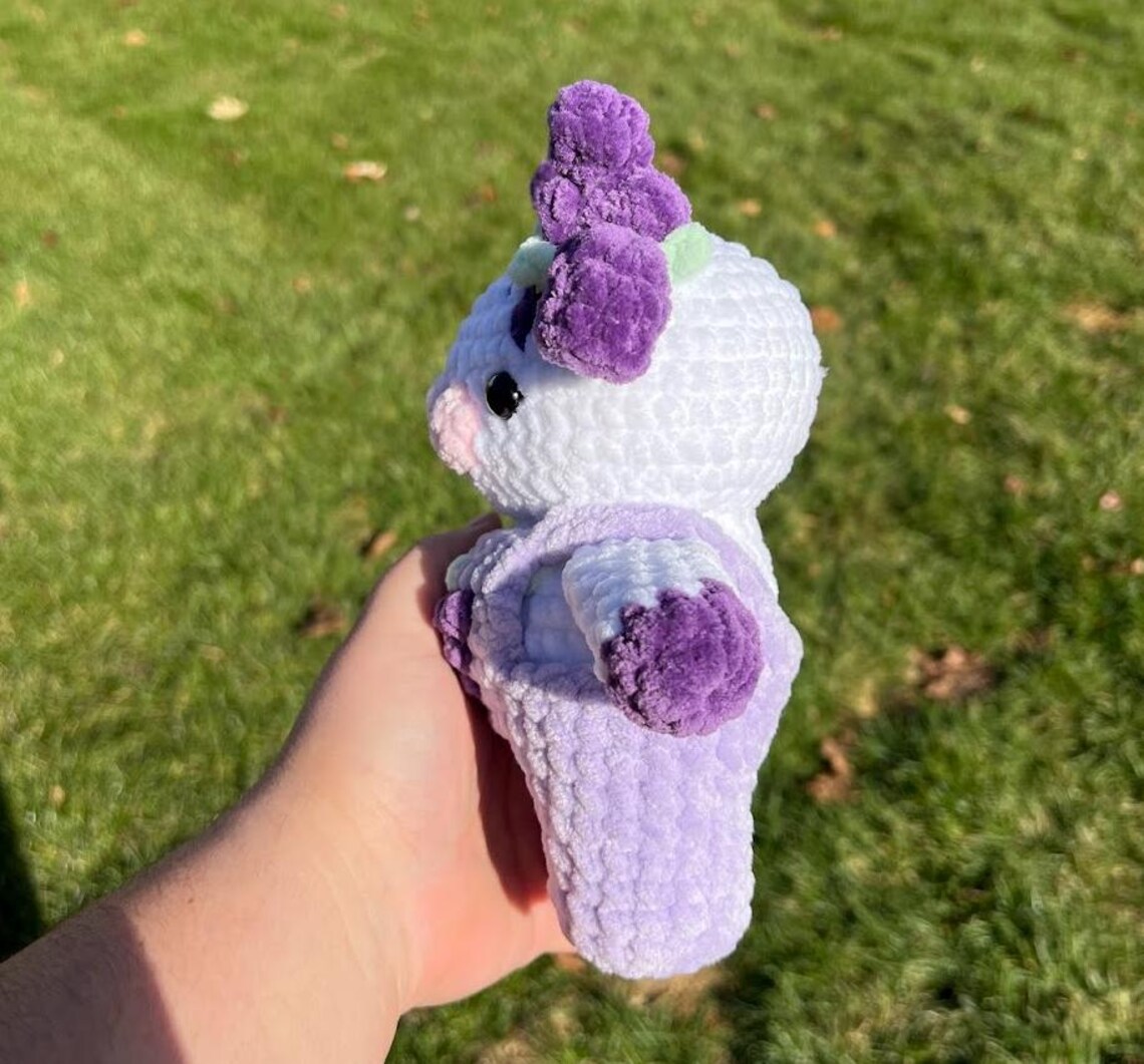 Flower the Fruit Cow Plushie, Handmade Crochet Stuffed Animal Toy ...