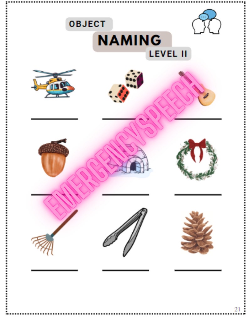 Aphasia Workbook *digital* - Etsy