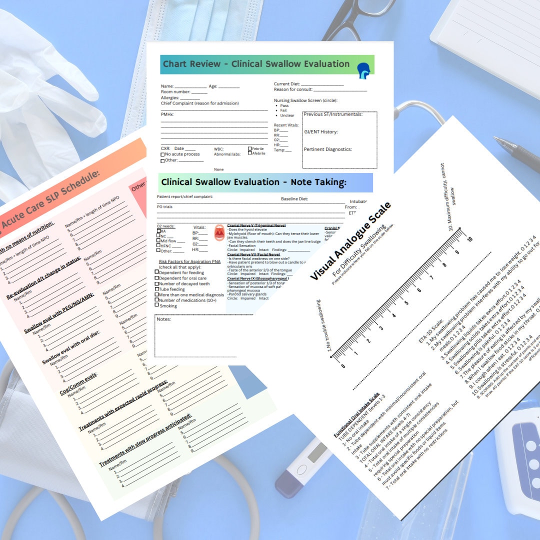 Acute Care SLP Chart Review and Note Taking Bundle - Etsy