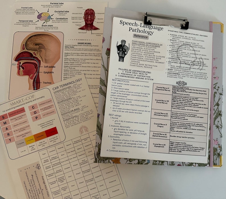 Medical SLP Reference Sheets - Etsy