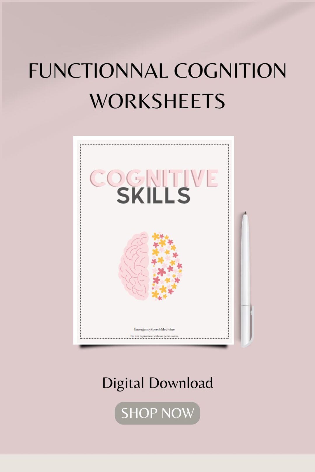 Functional Cognition - Workbook DIGITAL - Etsy