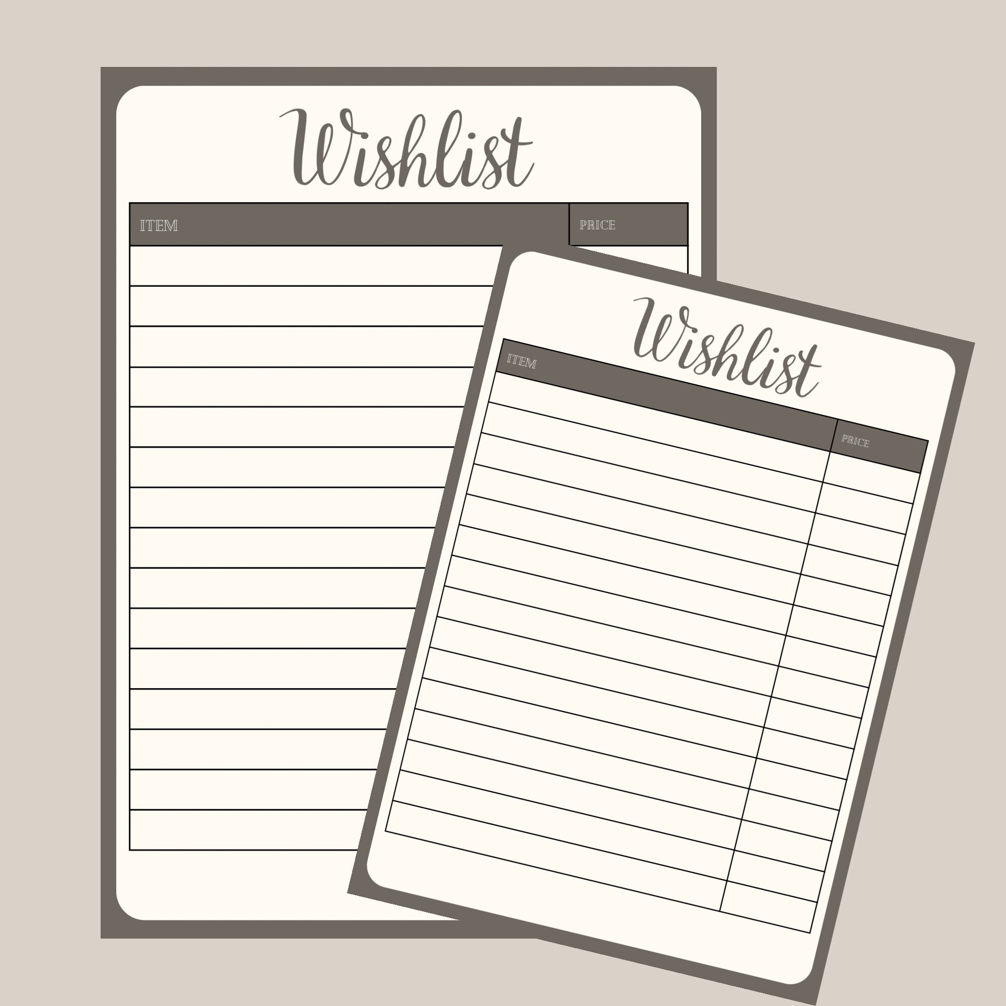 Aesthetic Wishlist Template, Download and Edit in Canva, A4 Format - Etsy