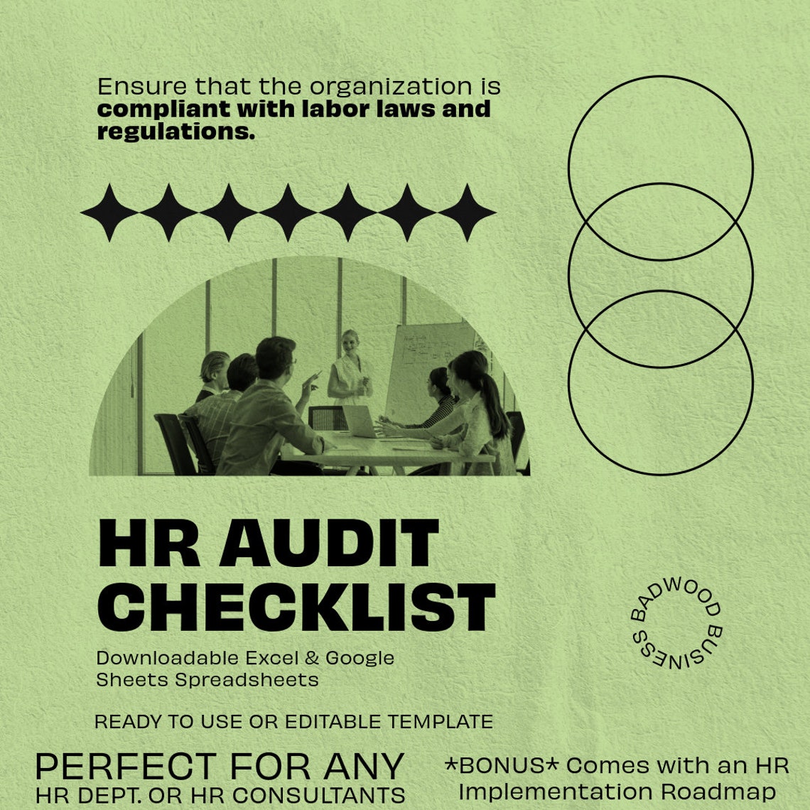 HR Audit Checklist & Roadmap Bundle - Excel and Google Sheets Editable ...