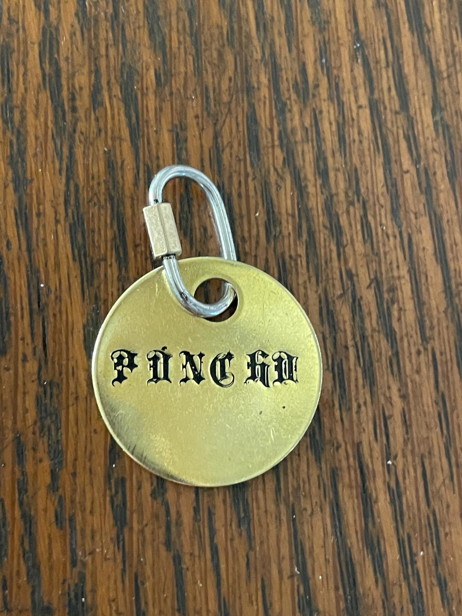 Custom Gothic Brass Pet ID Tag | Hand-stamped Dog & Cat Name Tag - Etsy