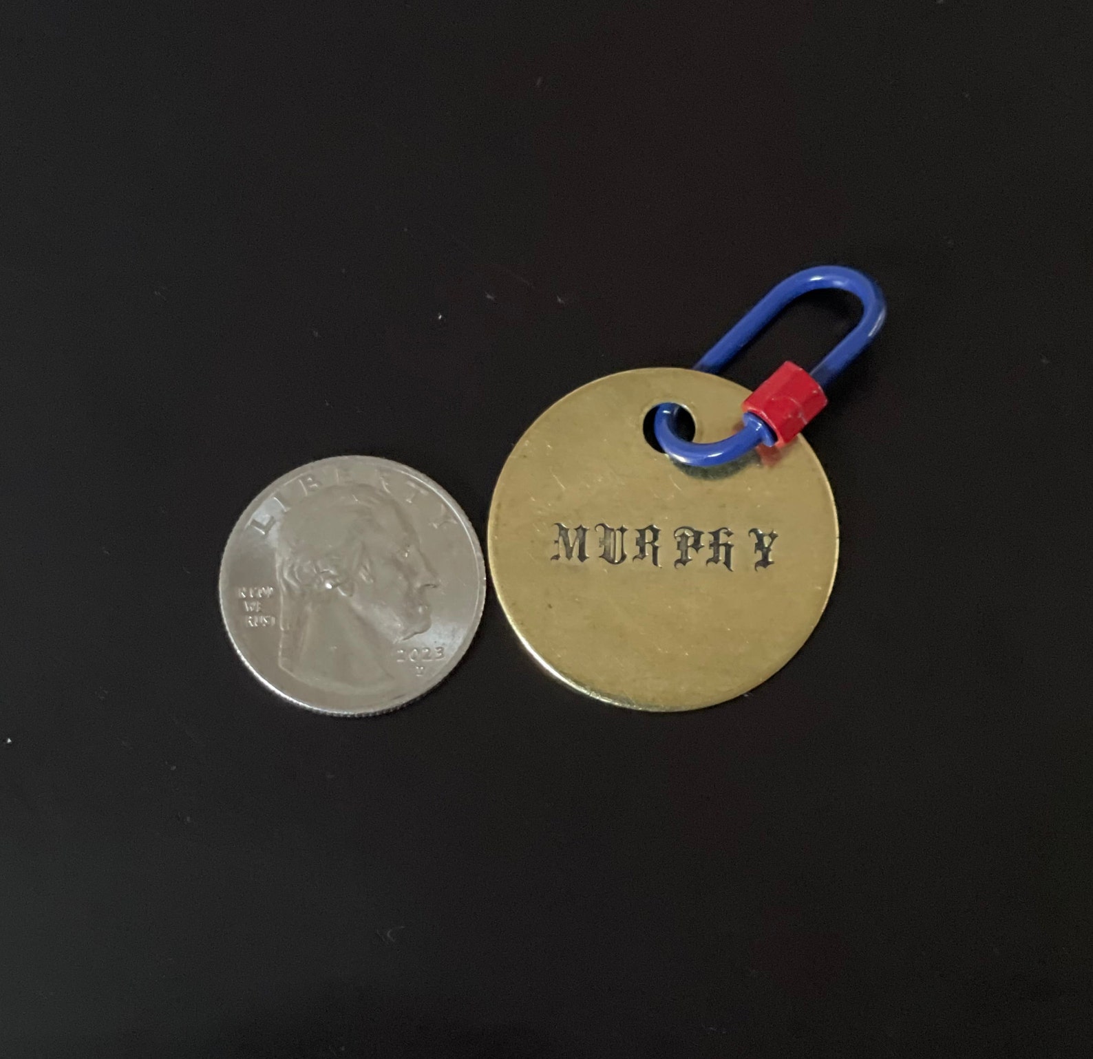 Custom Gothic Brass Pet ID Tag | Hand-stamped Dog & Cat Name Tag - Etsy