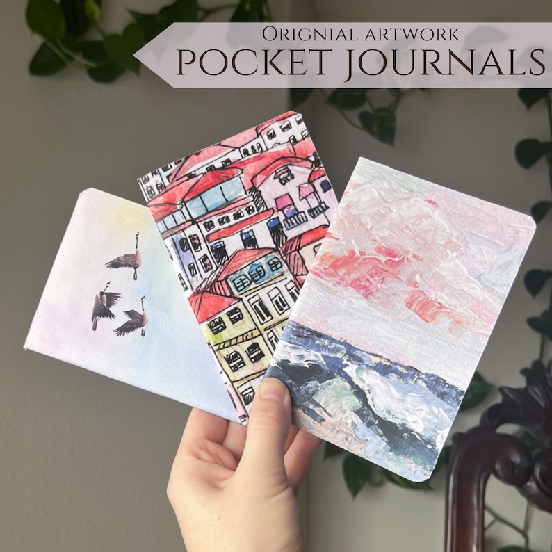 Pocket Notebook Set of 3 Notebook Blank Sketchbook Small Cute Journal ...