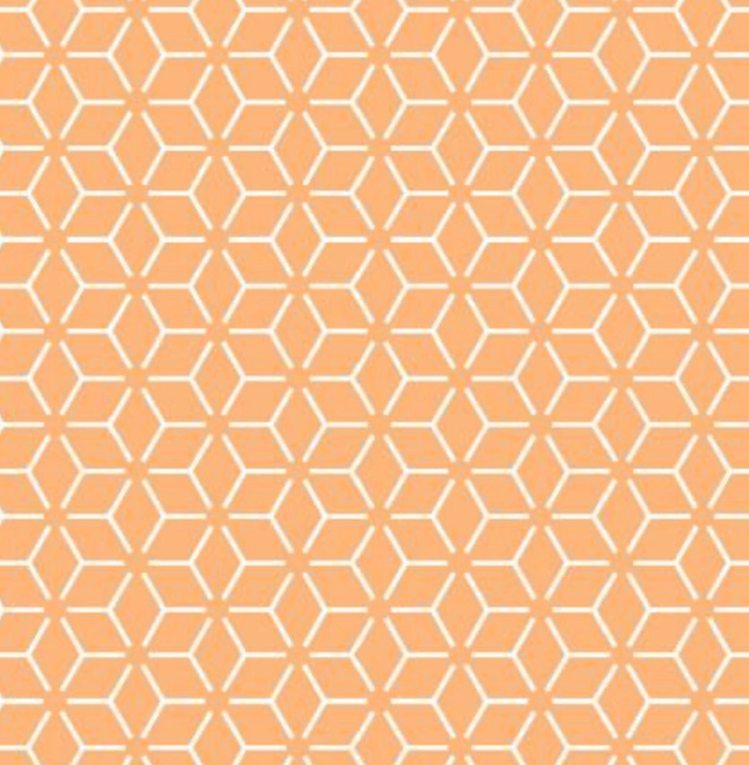 Orange Connected Stars, Kimberbell Designs, Quilters Cotton, Yardage - Etsy