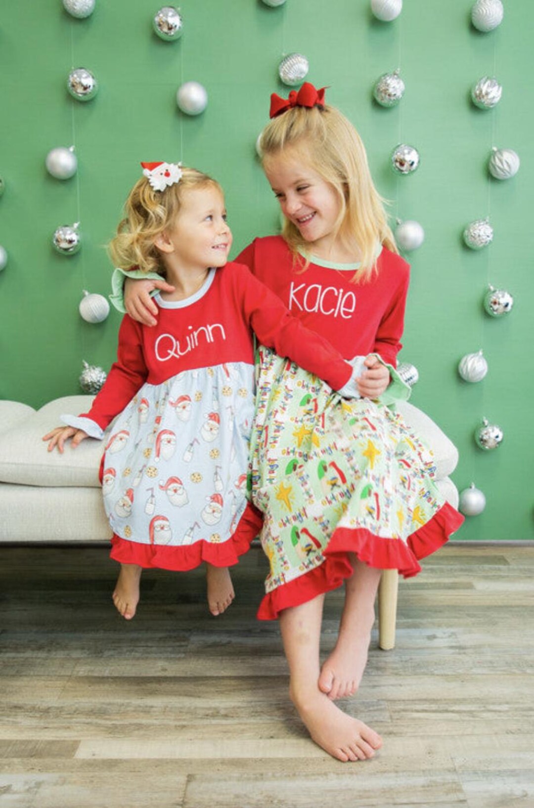 Personalized Girls Holiday Dress, Holiday Dress, Personalized Christmas ...