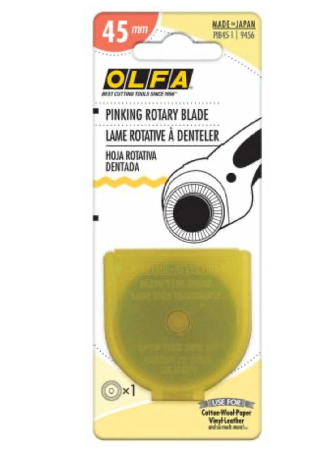 Olfa Rotary Cutter Pinking Blade, Replacement Blade, Rotary Cutter ...