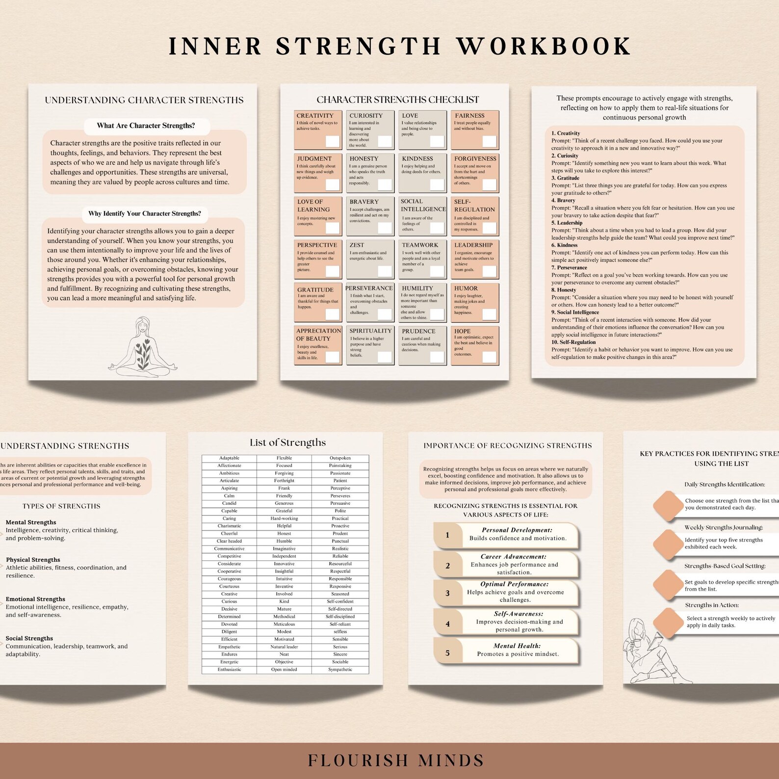 Inner Strength Workbook, Identifying My Strengths Worksheets, Strength ...