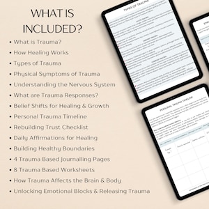 Trauma Workbook for Teens and Adults, Healing From Trauma, Childhood ...
