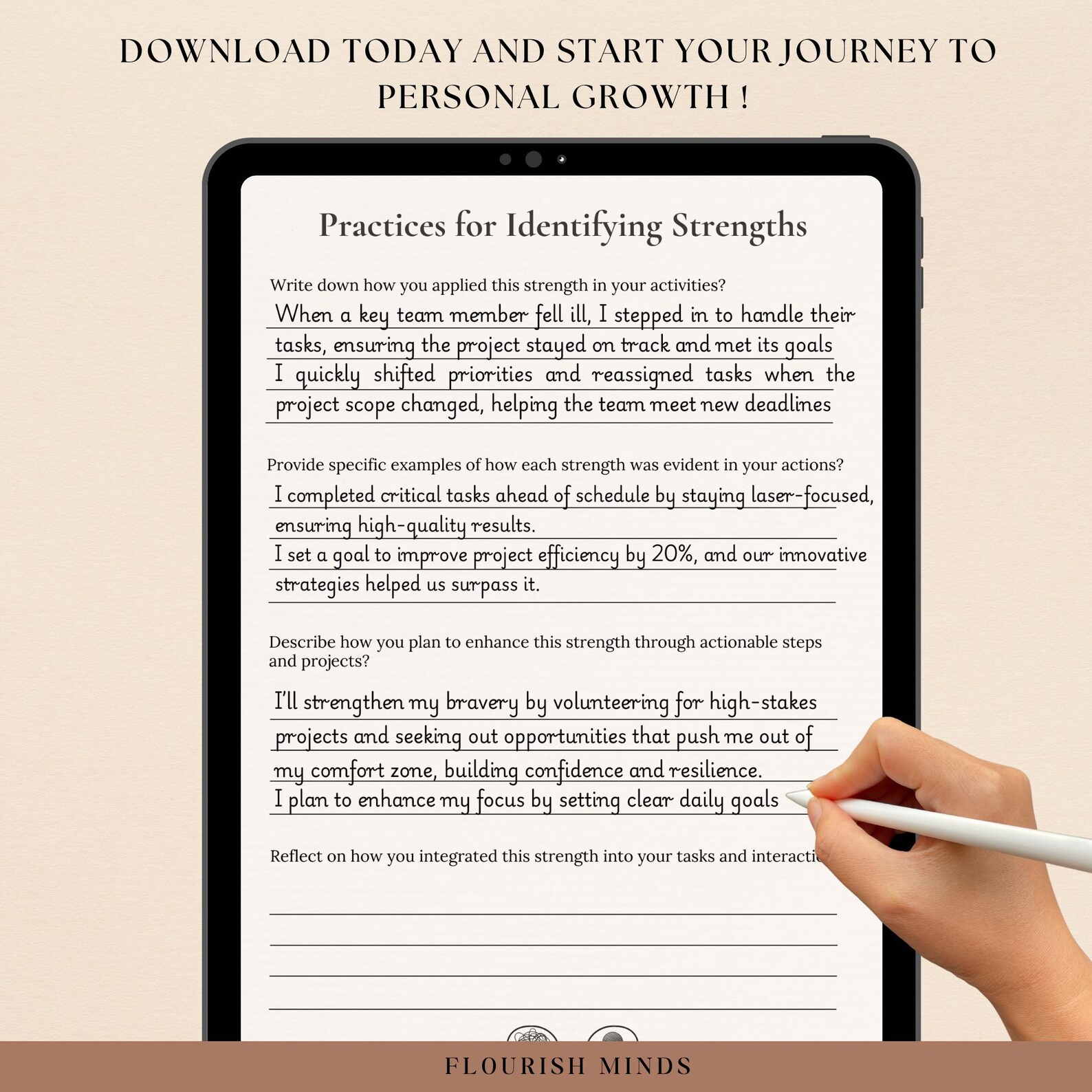 Inner Strength Workbook, Identifying My Strengths Worksheets, Strength ...