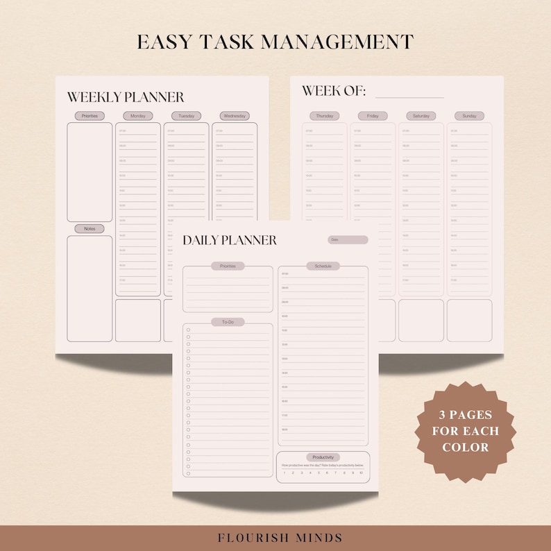Printable to Do Lists Template, Productivity Planner, Weekly to Do List ...