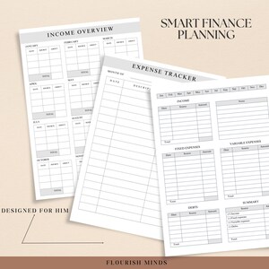 Income & Expense Tracker Printable, Monthly Expense Report Templates ...
