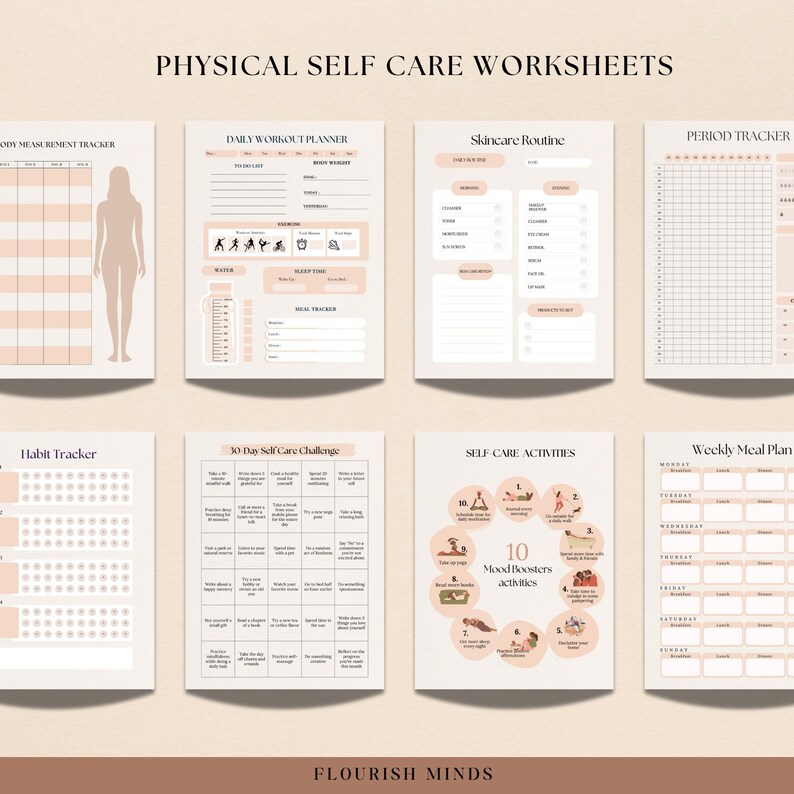 Self-care Journal, Self-care Workbook, Self-love, Therapy Worksheets ...