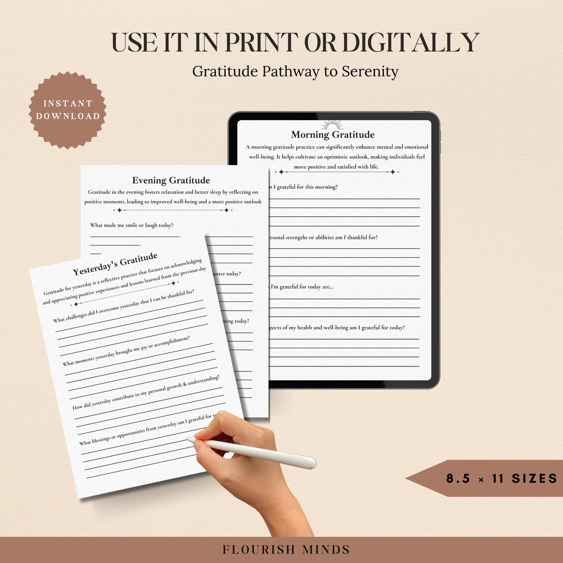 Gratitude Journal Prompts Toolkit Positive Journaling Gratitude ...