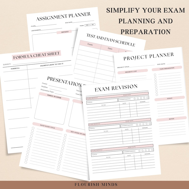 Printable Student Planner Bundle, Academic Planner, College Planner ...
