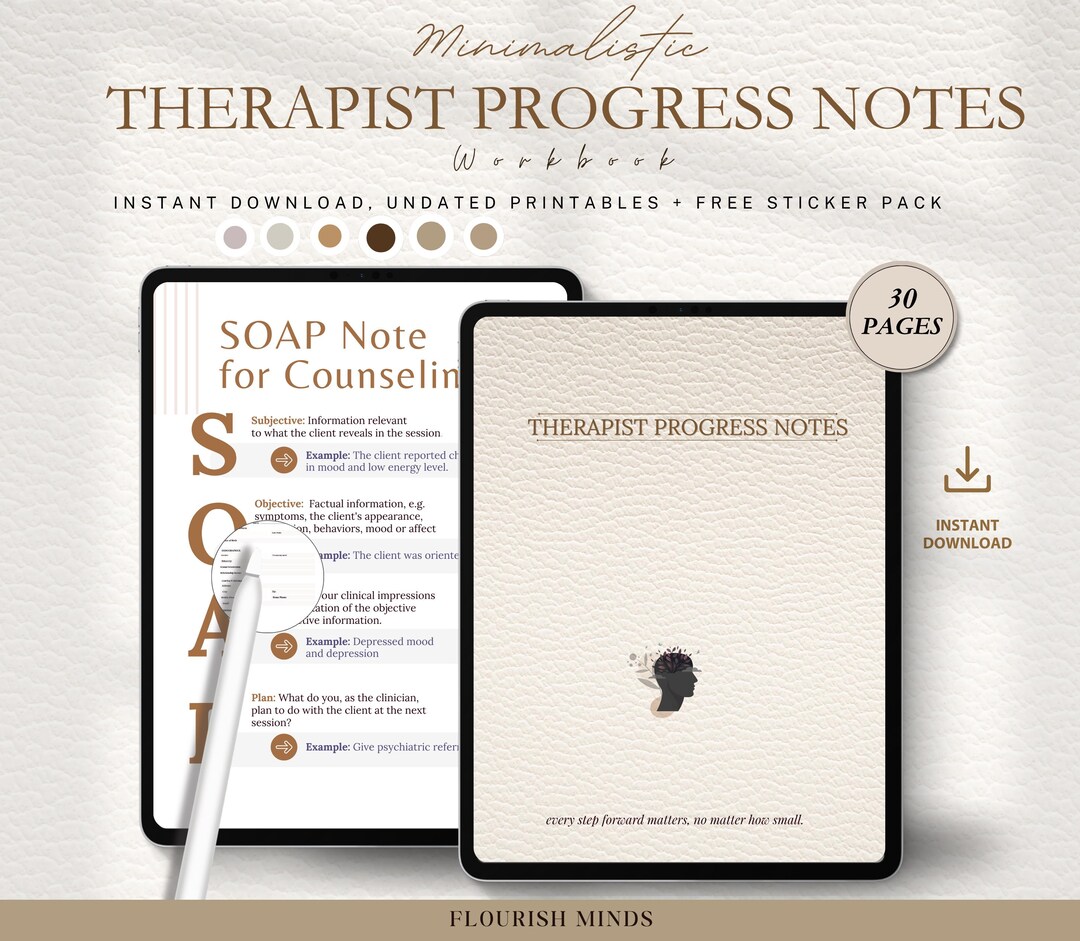 Progress Note Template, Therapy Notes, Mental Health, Therapist Cheat ...