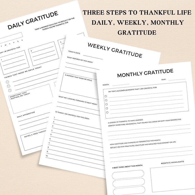 Gratitude Worksheets Printable, Positivity Planner,gratitude Jar ...