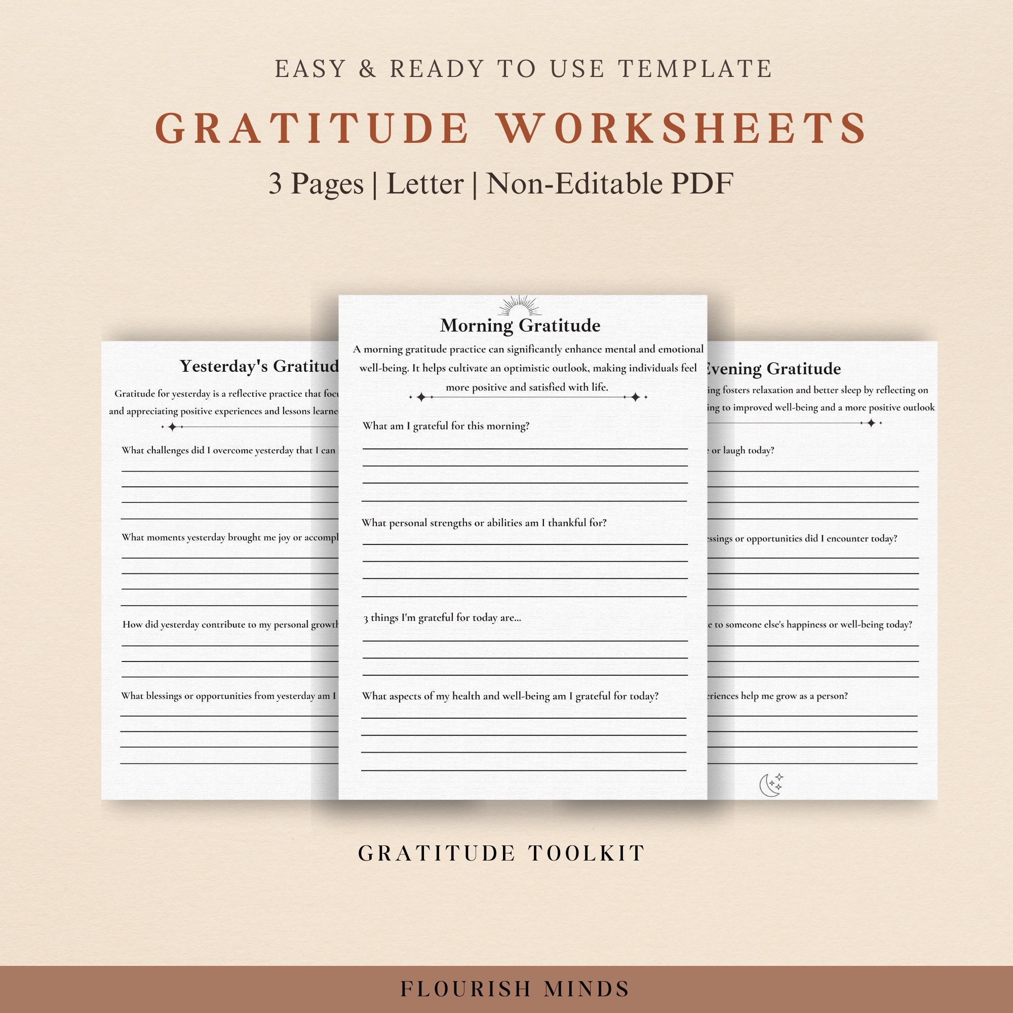 Gratitude Journal Prompts Toolkit Positive Journaling Gratitude ...