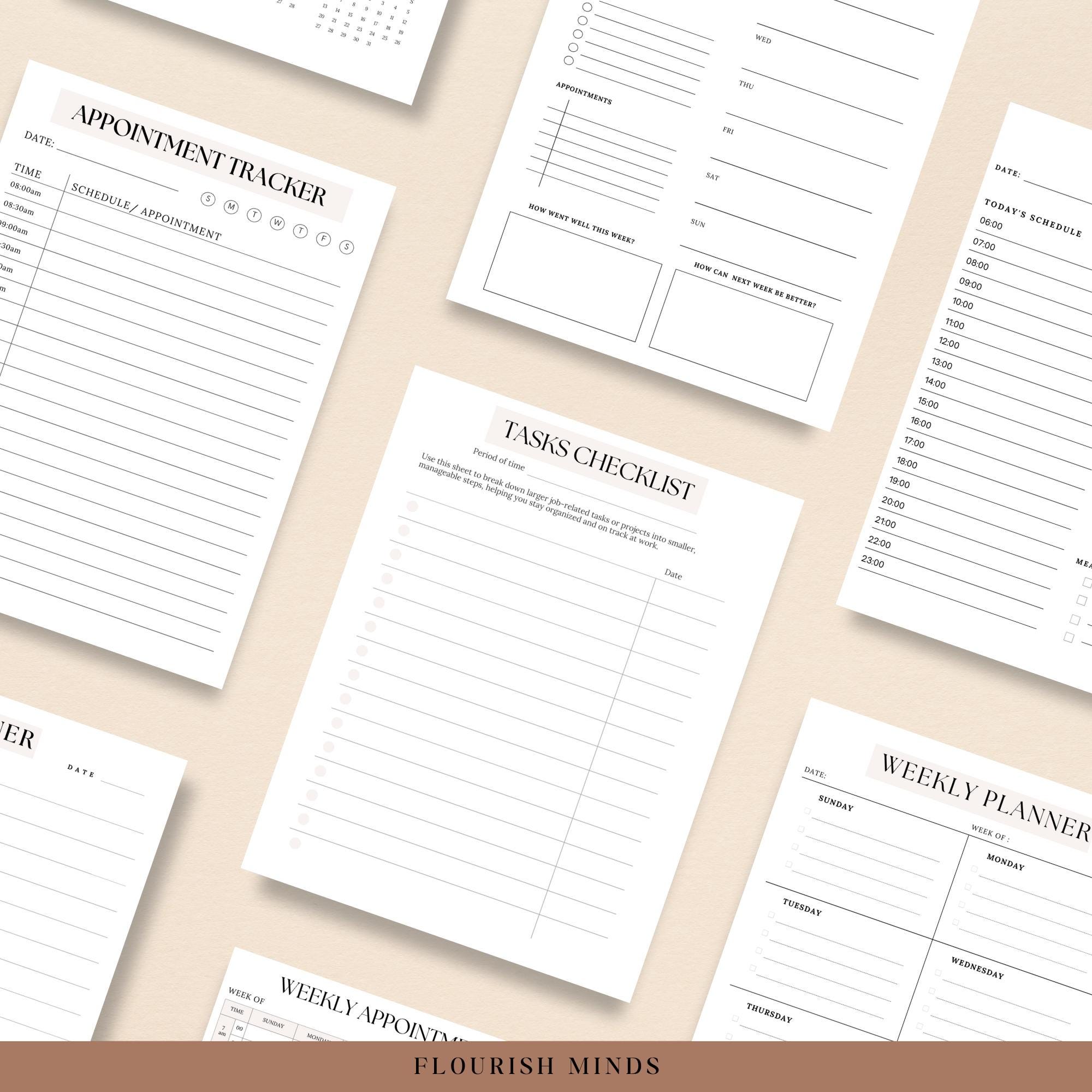Printable Planner,personal Planner Bundle,daily Weekly Monthly Planner ...