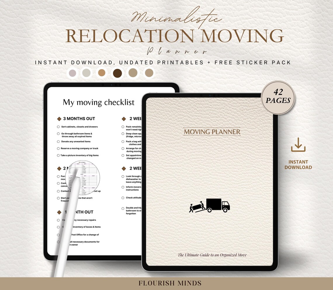 Printable Moving Planner, Moving Checklist, Moving Planning, Moving ...