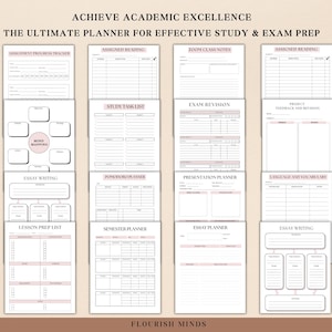 Printable Student Planner Bundle, Academic Planner, College Planner ...