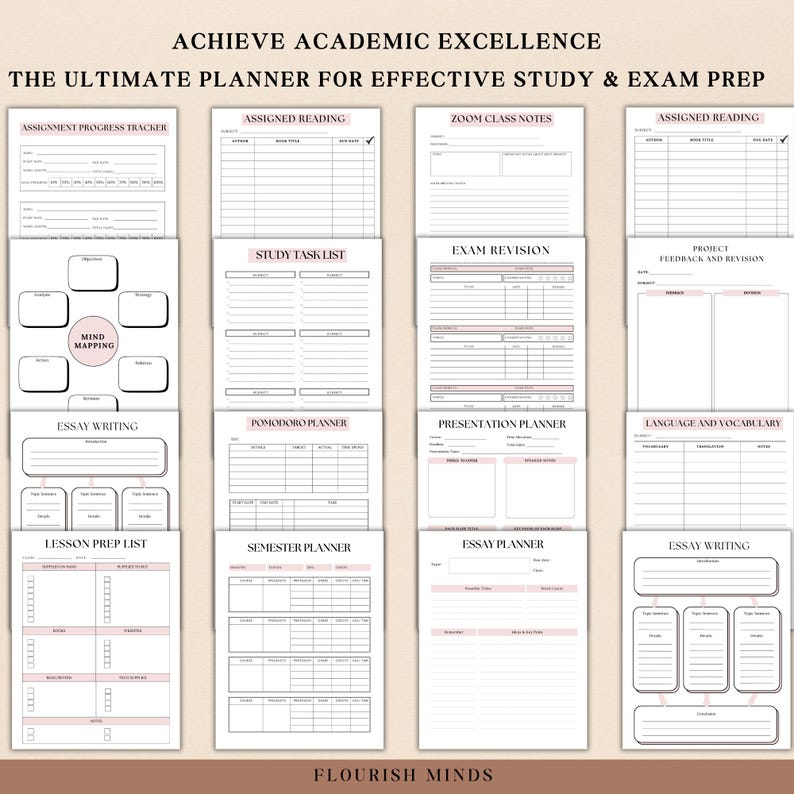 Printable Student Planner Bundle, Academic Planner, College Planner ...