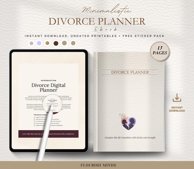Divorce Planner, Co-parenting Checklist, Divorce Preparation Organizer ...