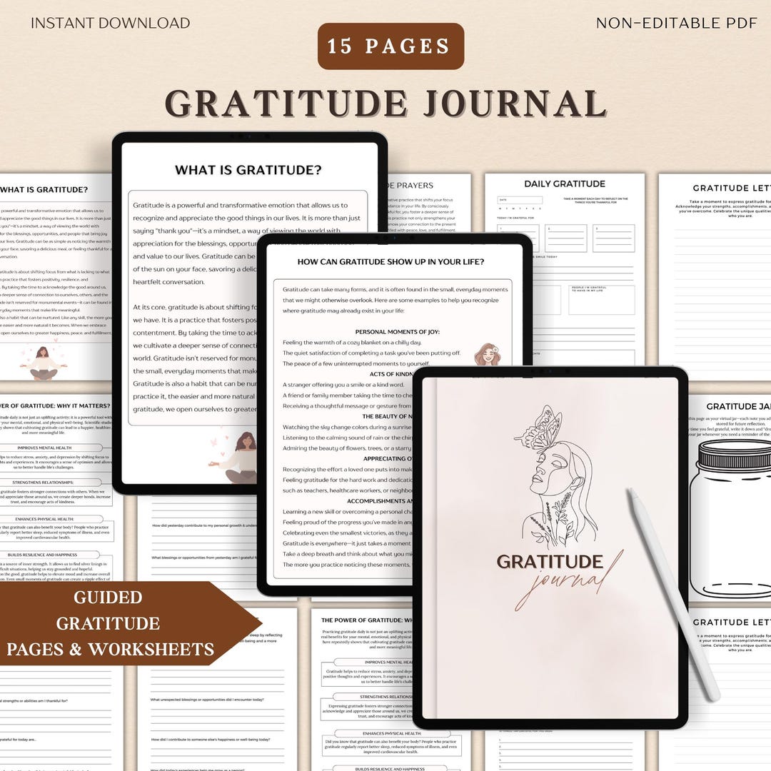 Gratitude Workbook, Mental Health, Gratitude Worksheets, Daily ...