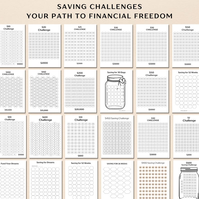 Money Saving Challenges Bundle, Low-income Savings, Cash Stuffing ...