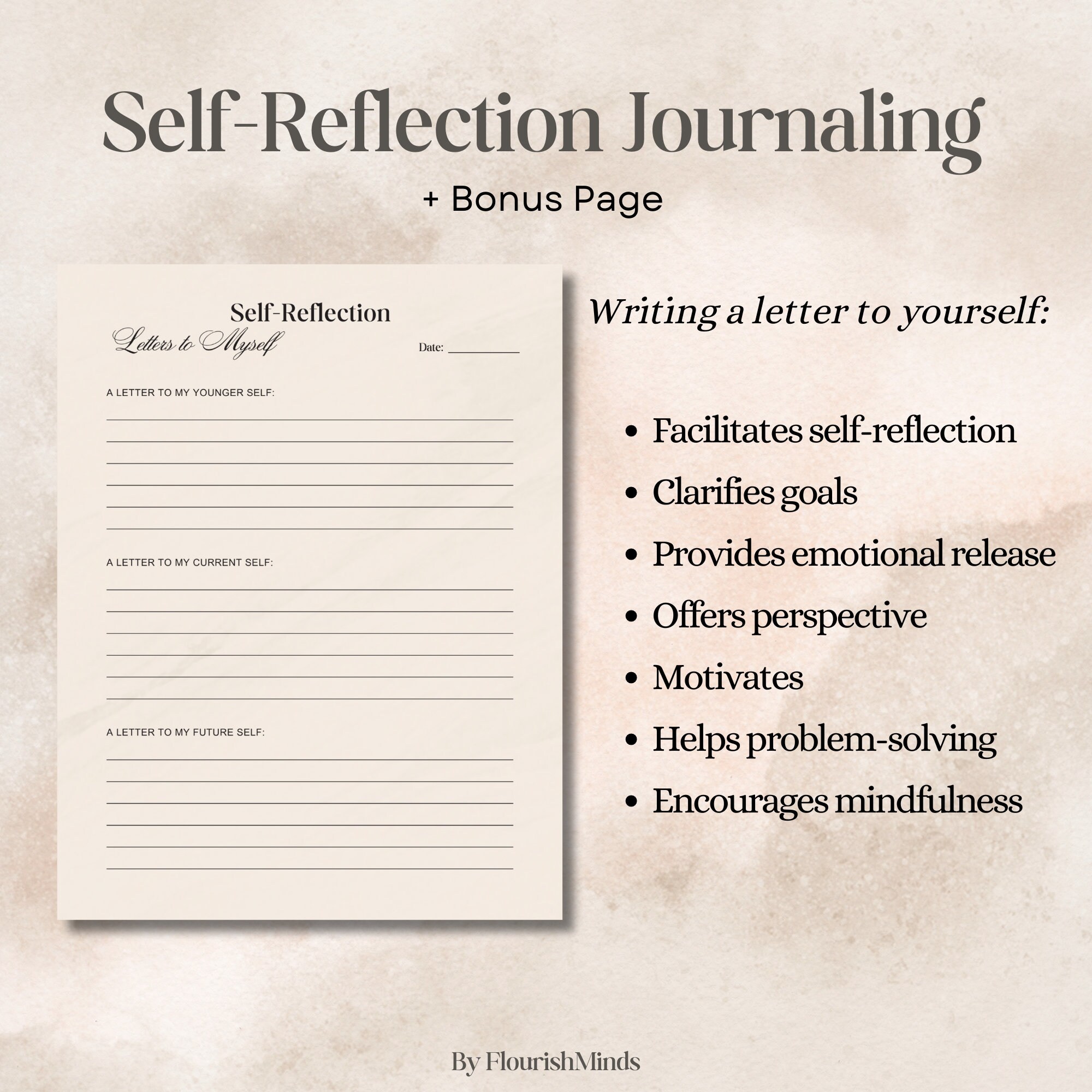 Self-reflection Journal Kit | Daily, Weekly, Monthly Worksheets | Self ...