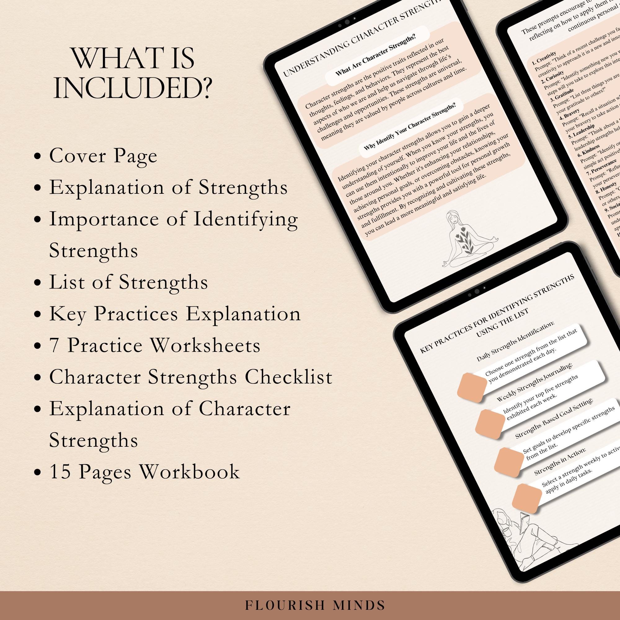Inner Strength Workbook, Identifying My Strengths Worksheets, Strength ...