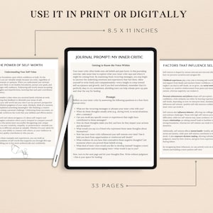 Printable Mental Health Self-esteem Workbook, Confidence Building ...