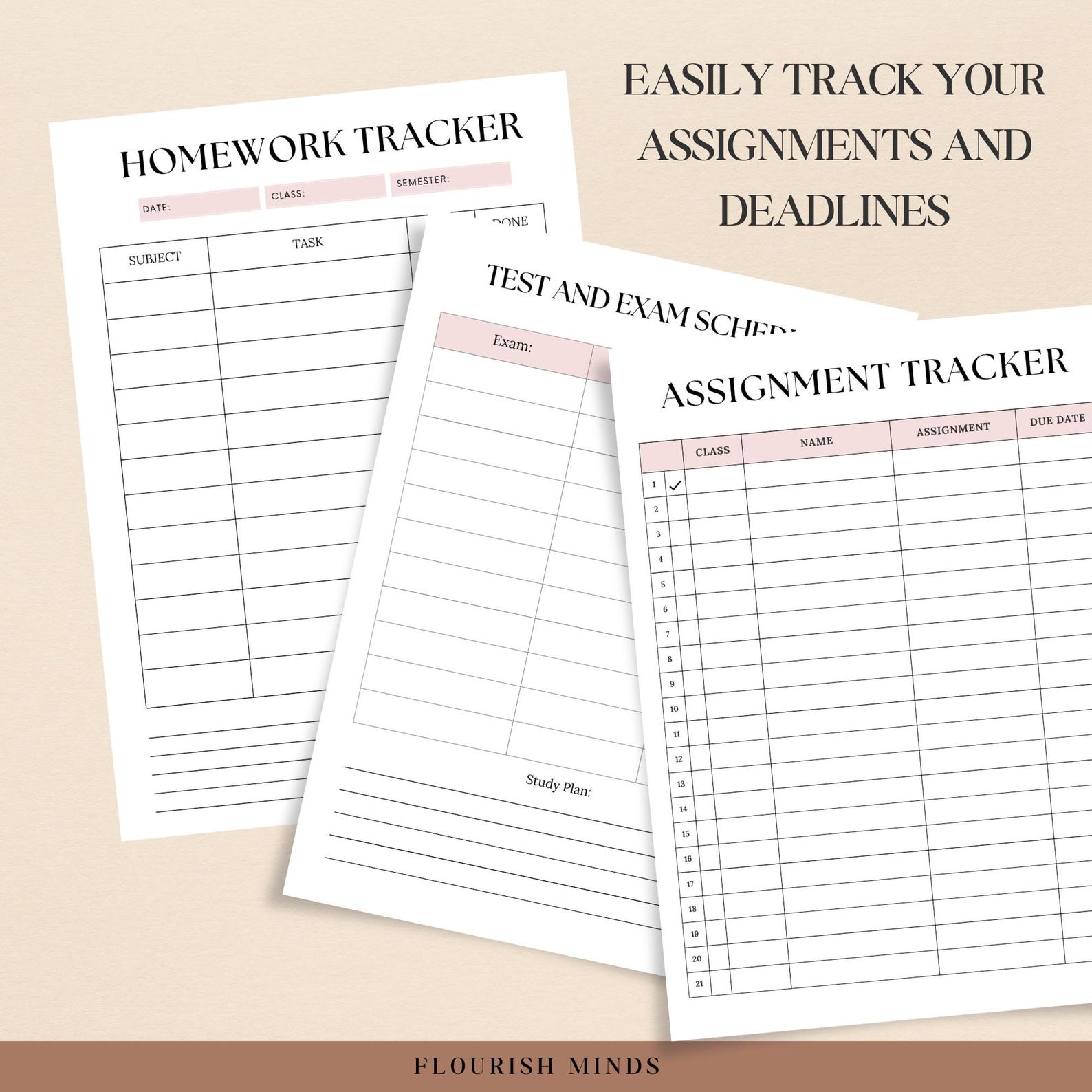 Printable Student Planner Bundle, Study Planner Bundle, Academic ...