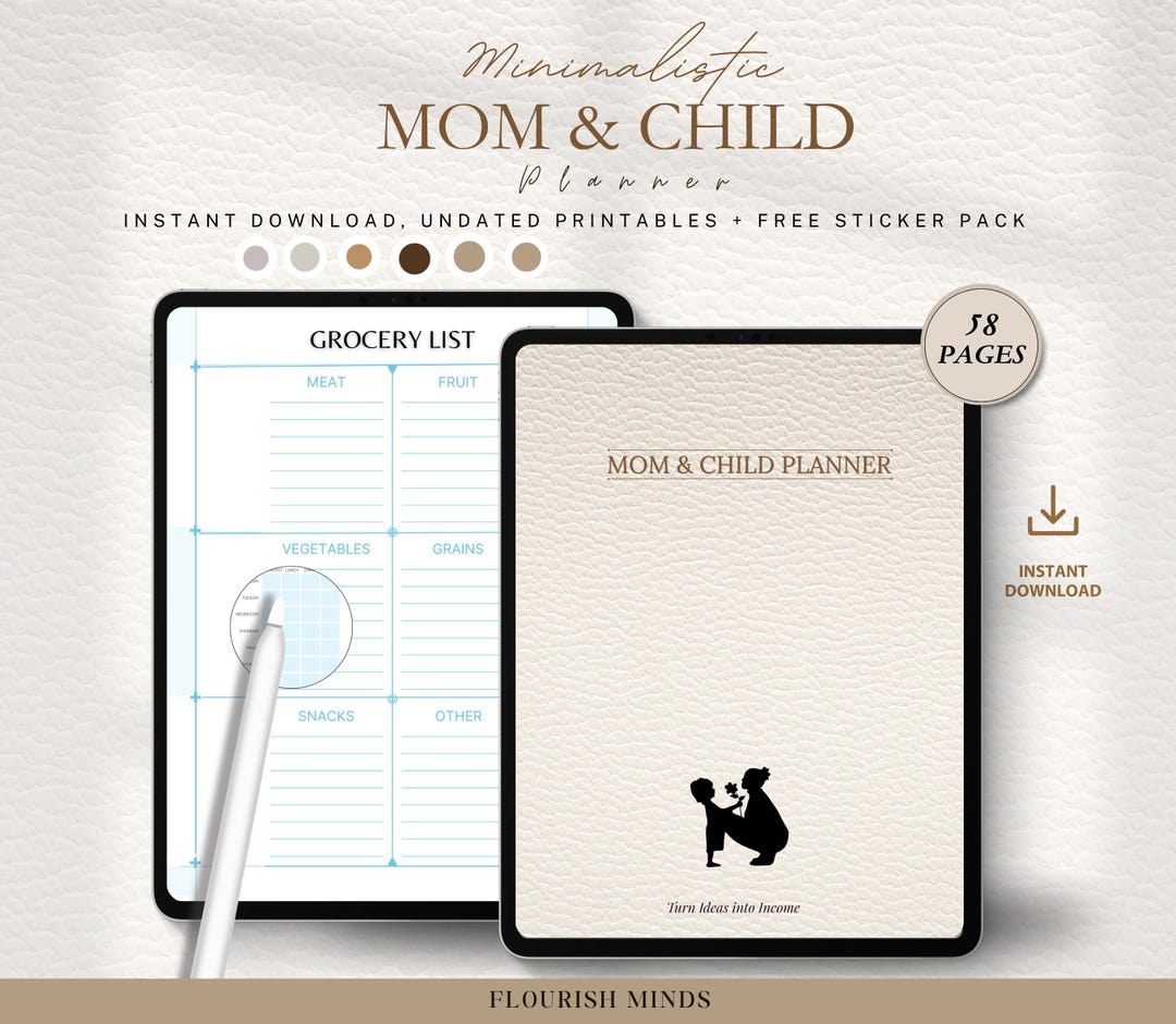 Mom and Child Planner | Printable Daily Planner | Routine Chart ...