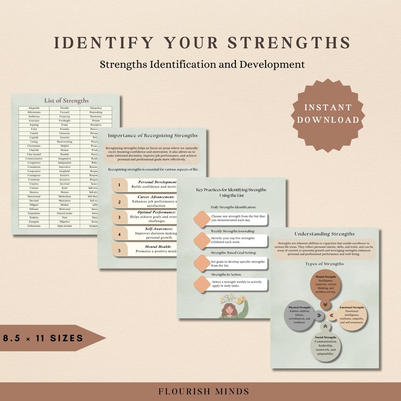 Identifying Personal Strengths Workbook Strengths Assessment Work Page ...