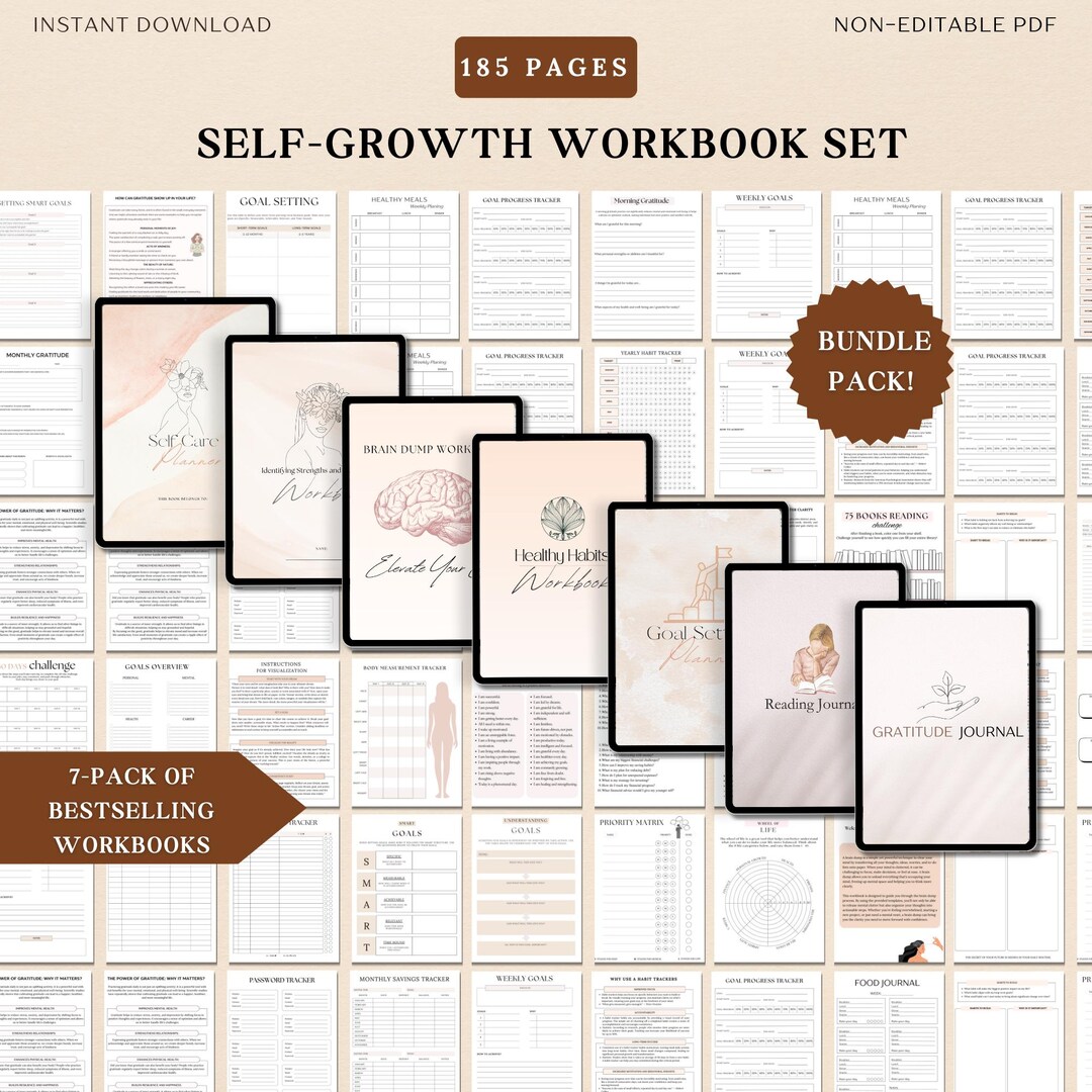 Ultimate Self-growth Workbook Bundle | Personal Development Goal ...