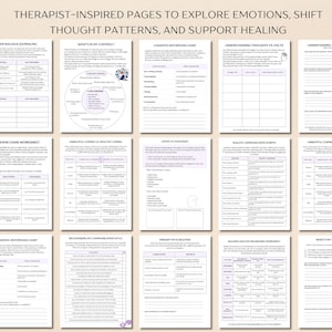 Trauma Therapy Worksheets, Printable Mental Health Tools for Healing ...