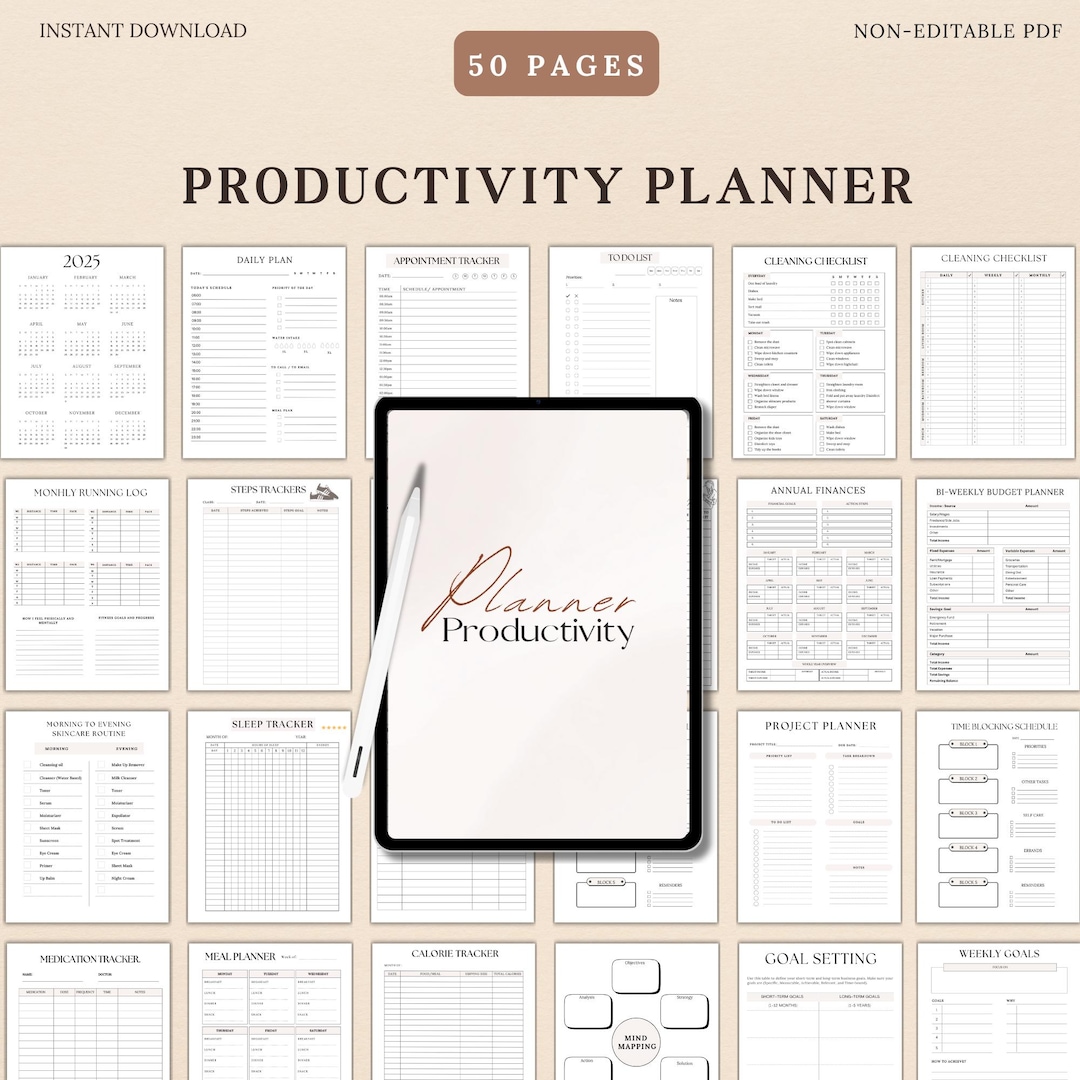 Adhd Productivity Planner, Personal Planner Bundle, Adhd Planner, Life ...