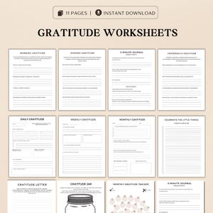 Gratitude Worksheets Printable, Positivity Planner,gratitude Jar ...