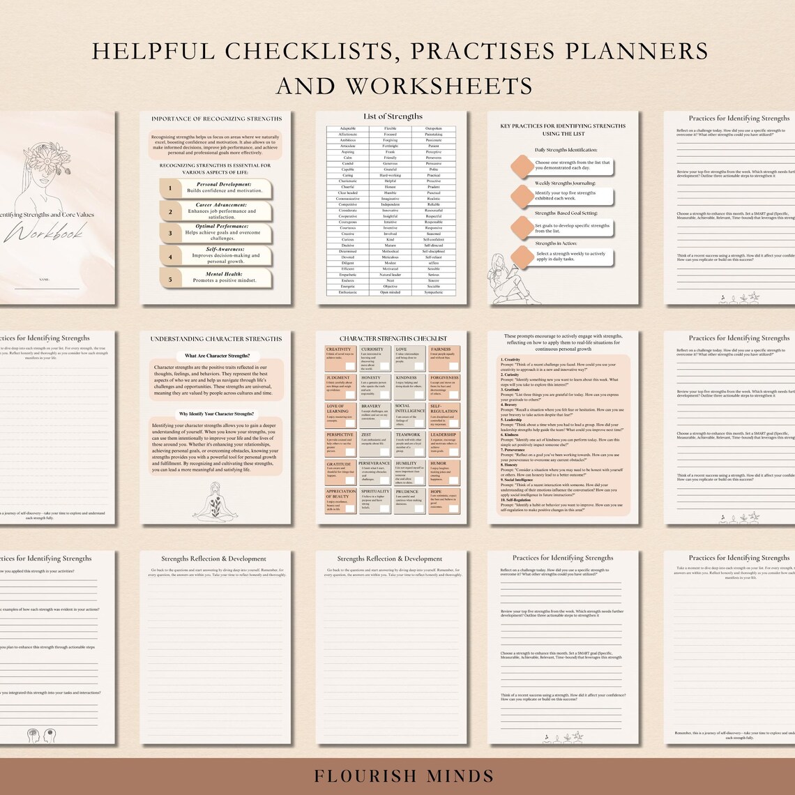 Inner Strength Workbook, Identifying My Strengths Worksheets, Strength ...