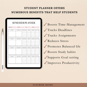 Printable Student Planner Bundle, Study Planner Bundle, Academic ...
