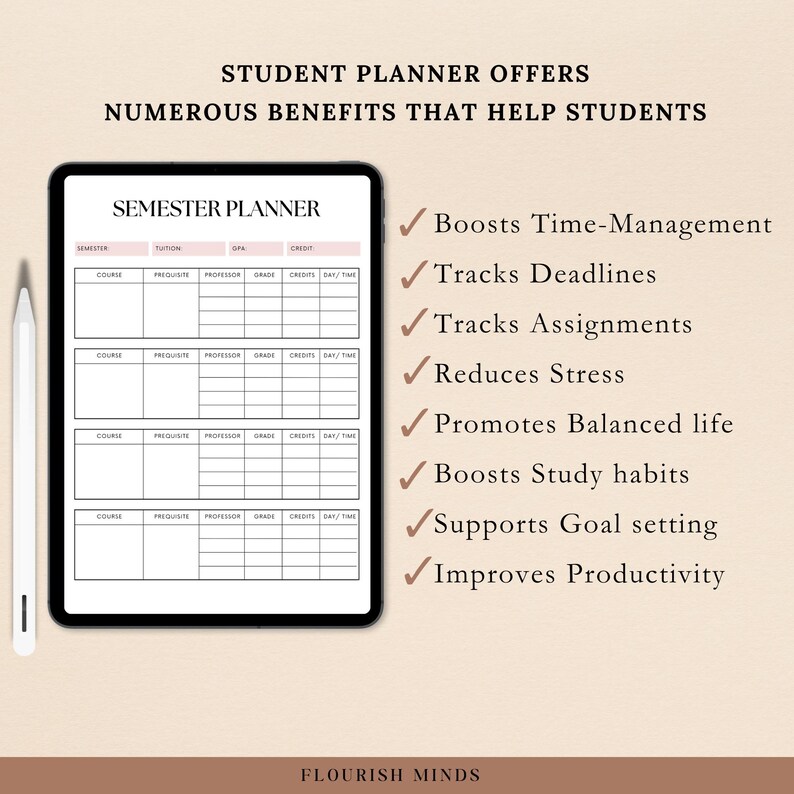 Printable Student Planner Bundle, Study Planner Bundle, Academic ...