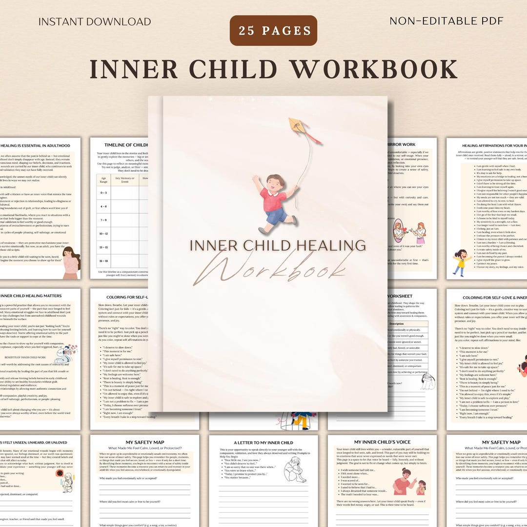 Inner Child Healing Workbook, Emotional Healing, Reparenting Worksheets ...