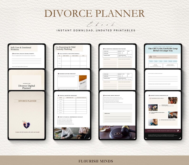 Divorce Planner, Co-parenting Checklist, Divorce Preparation Organizer ...