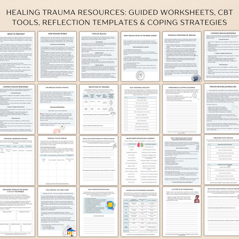 Trauma Workbook for Teens and Adults, Healing From Trauma, Childhood ...